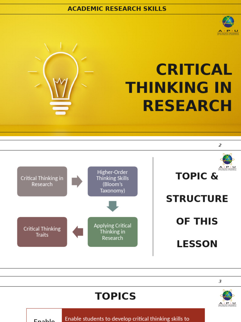 L7 - Critical Thinking - Updated | PDF