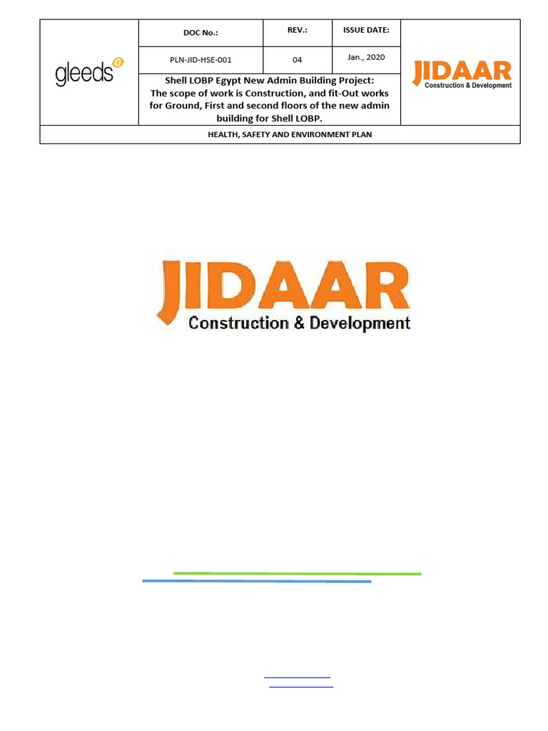 Jidaar Hse Plan - Shell Lobp Egypt Project 2020 Rev 04 | PDF