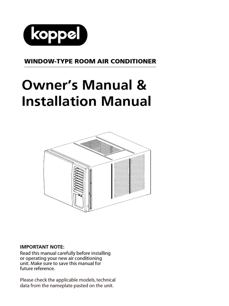 Koppel Window Air Conditioner Manual | PDF | Ac Power Plugs And Sockets ...