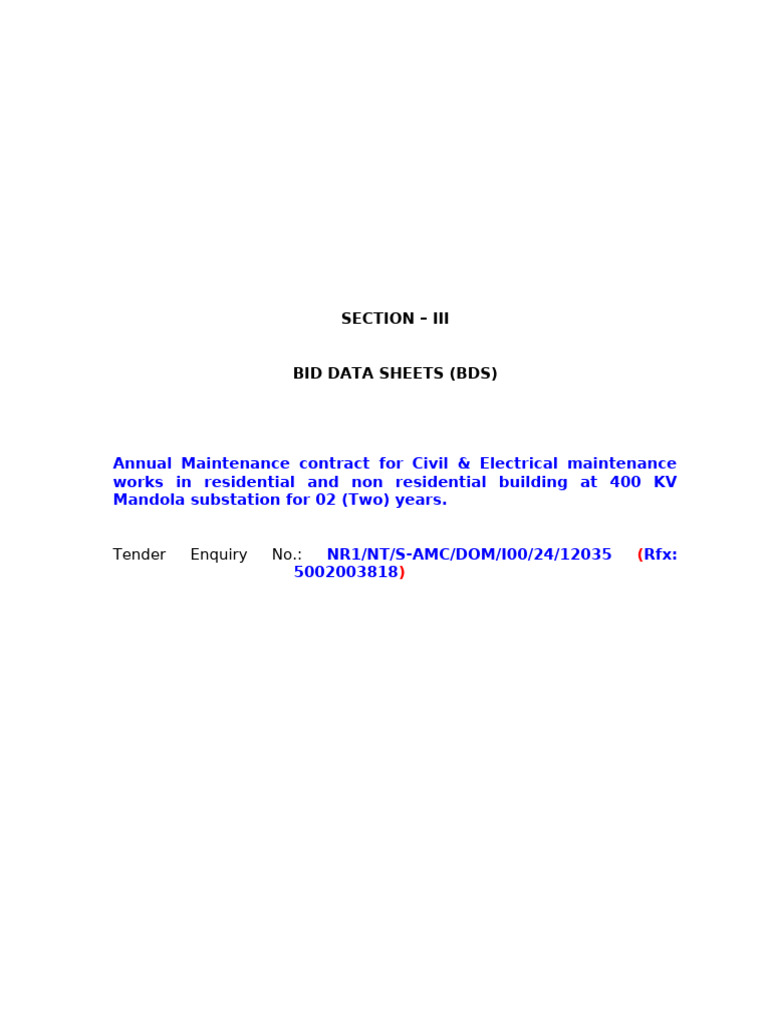 03 Section - III BDS SSTE S&I Vol-I | PDF