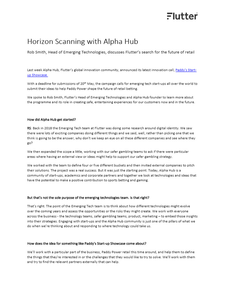 horizon-scanning-with-alpha-hub | PDF