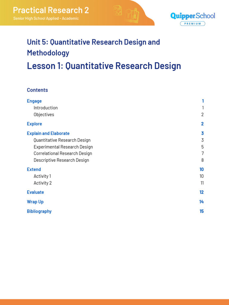 FINAL SG - PR2 11 - 12 - UNIT 5 - LESSON 1 - Quantitative Research ...