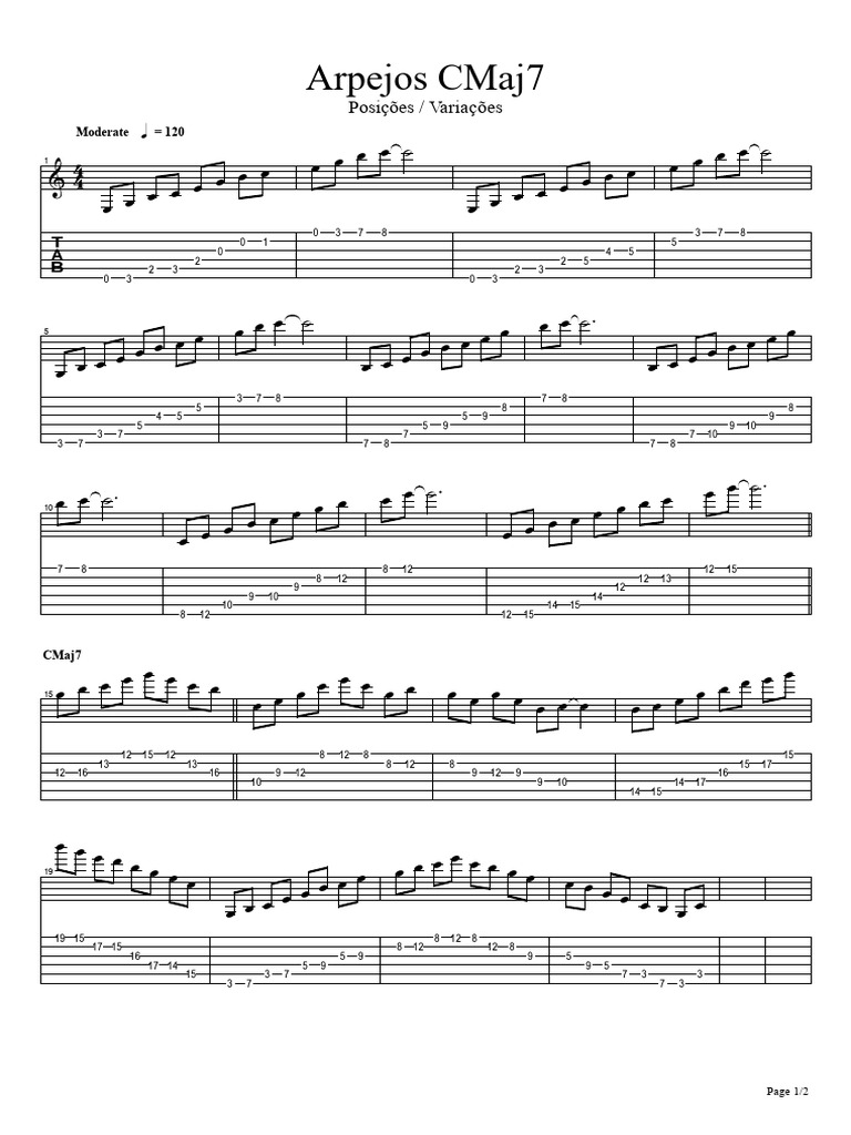 Arpejos CMaj7 | PDF