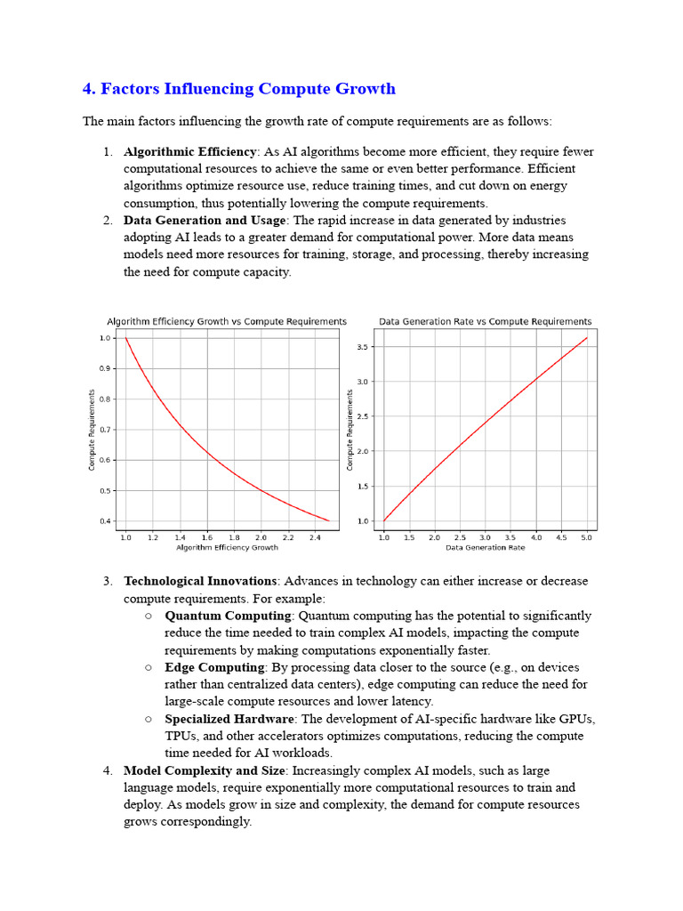 Factors Influencing Compute Growth: Algorithmic Efficiency | PDF