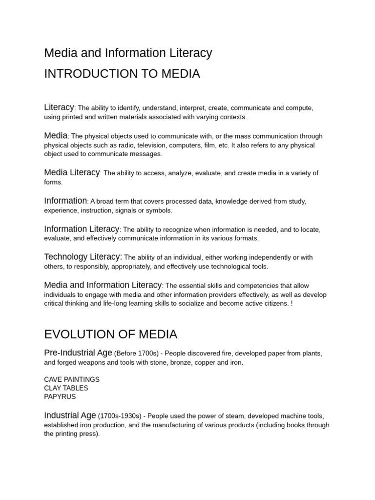 Media and Information Literacy | PDF | Mass Media | Social Science