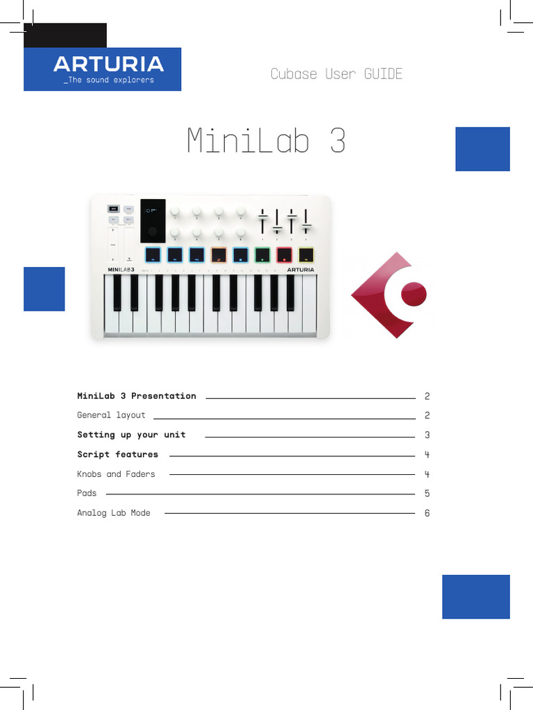 MiniLab3 - Cubase User Guide | PDF