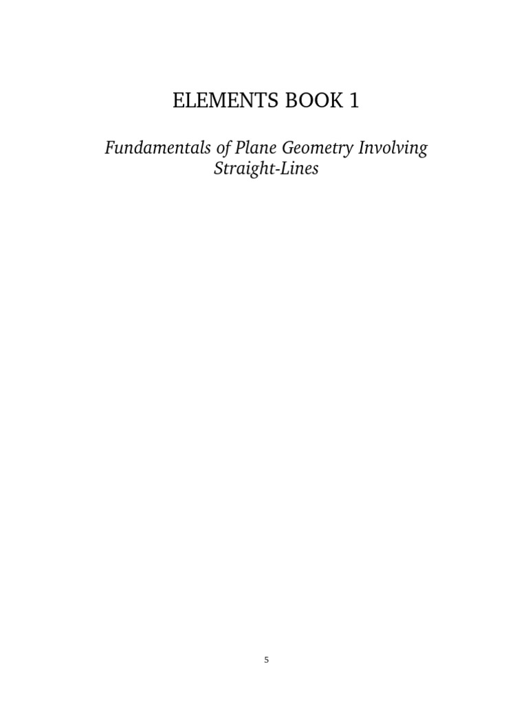 Euclids Elements of Geometry | PDF | Line (Geometry) | Elementary Geometry