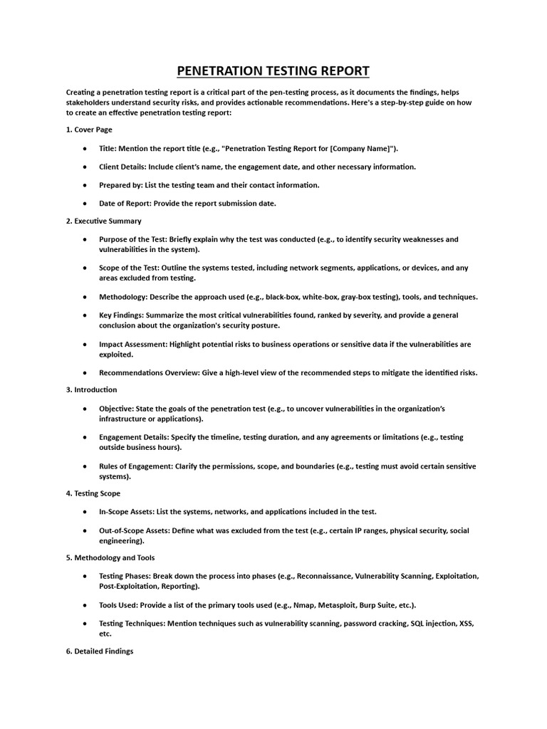 PENETRATION TESTING REPORT | PDF