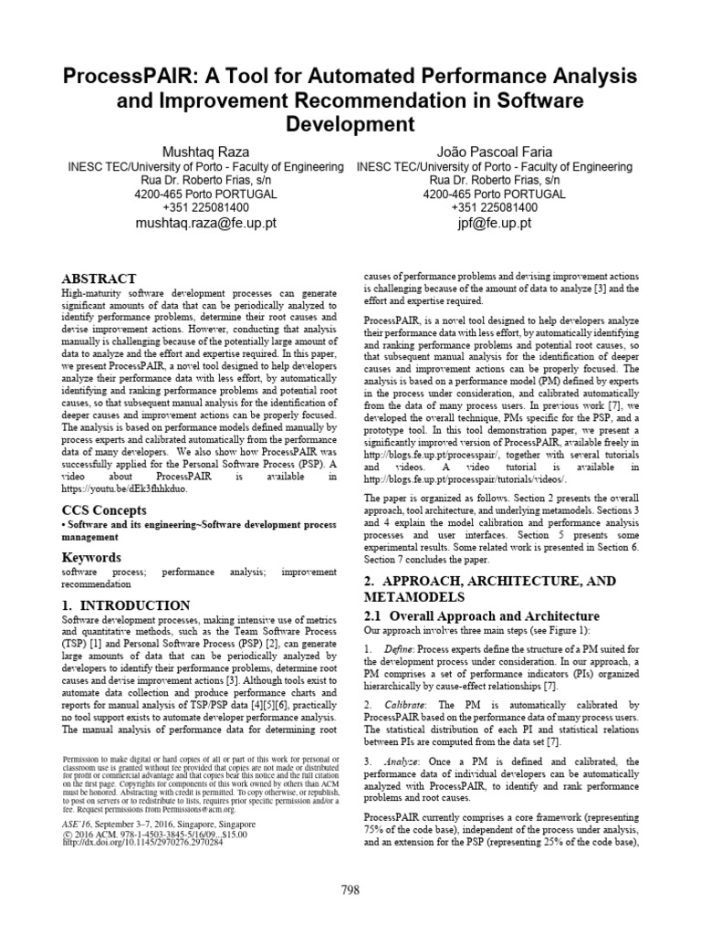 ProcessPAIR A Tool For Automated Performance Analysis and Improvement Recommendation in Software ...