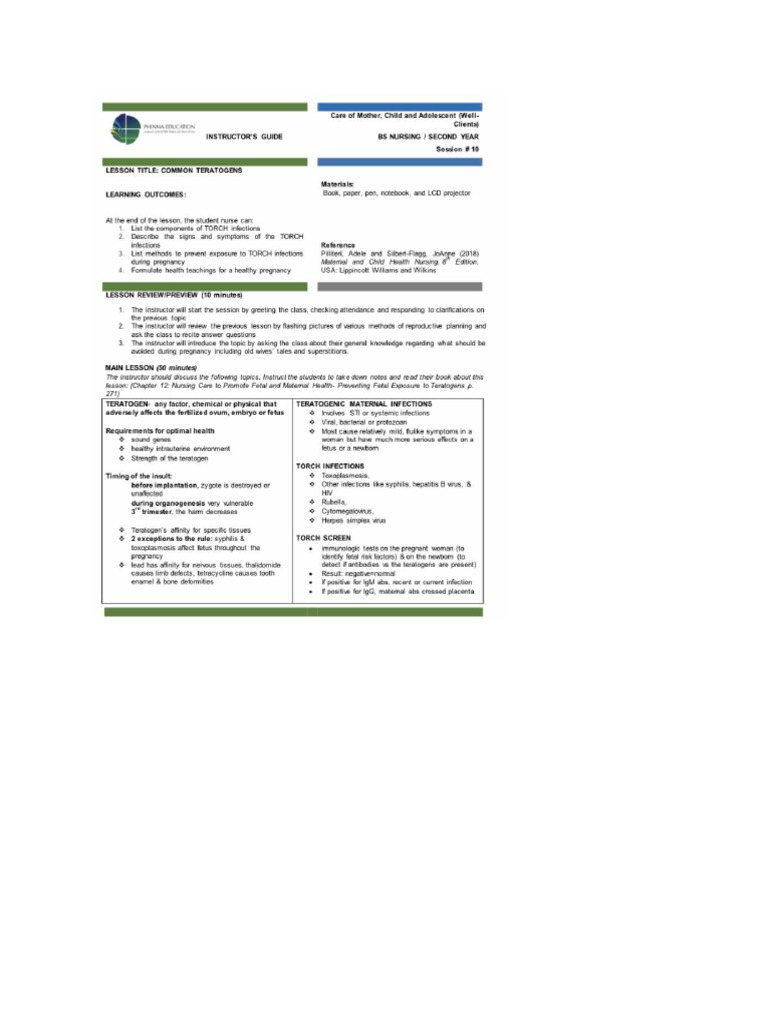 Ob “common teratogens | PDF