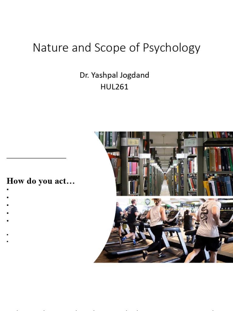 Nature and Scope of Psychology | PDF
