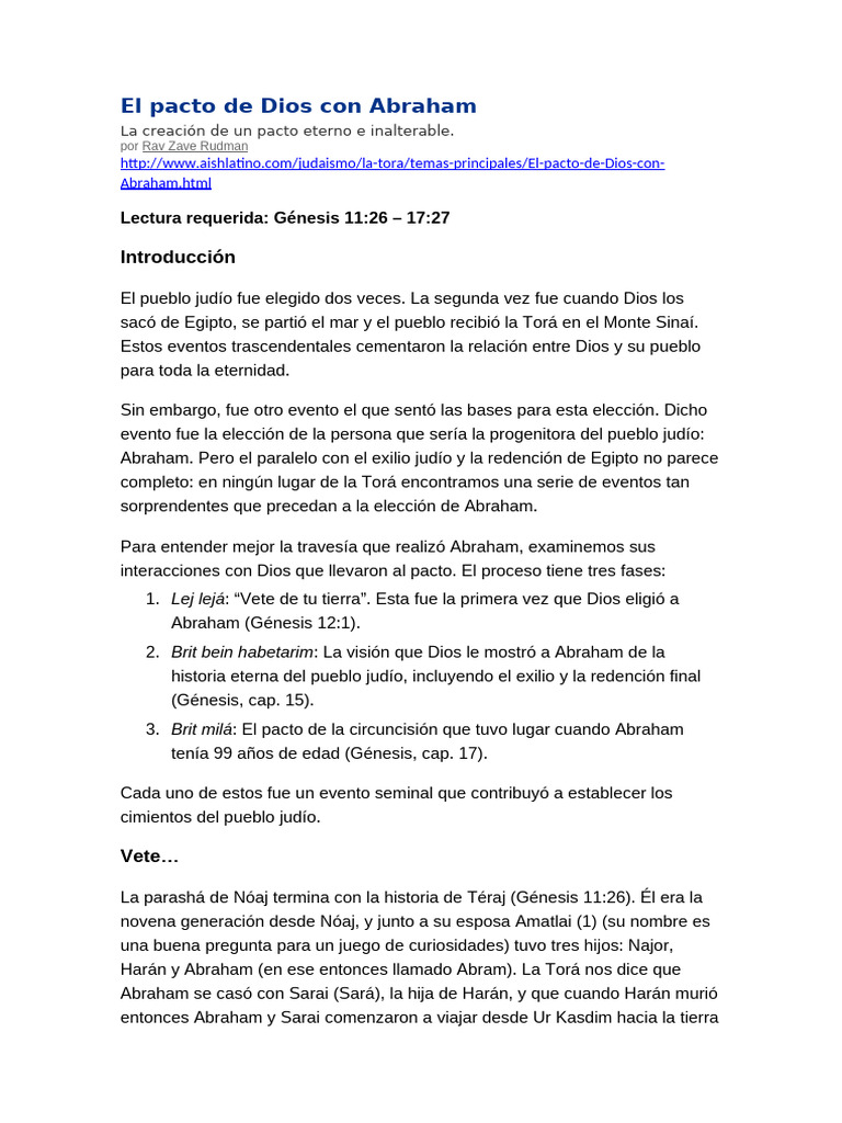 5 El Pacto de Dios Con Abraham | PDF