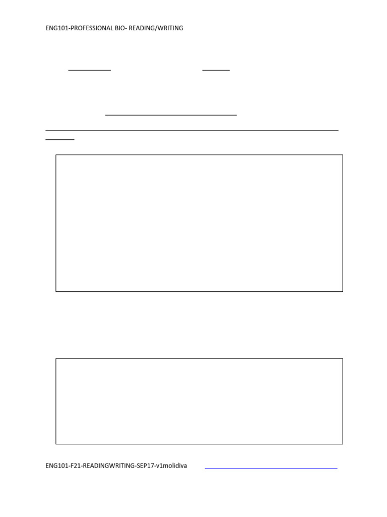 Emg101 2021 Professional Bio v1md | PDF