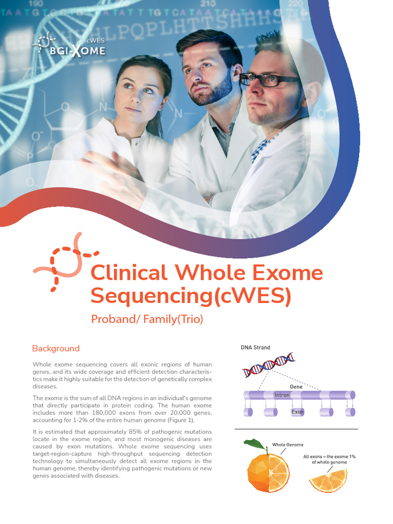 【flyer】Clinical Whole Exome Sequencing (cWES) -2023-8 | PDF