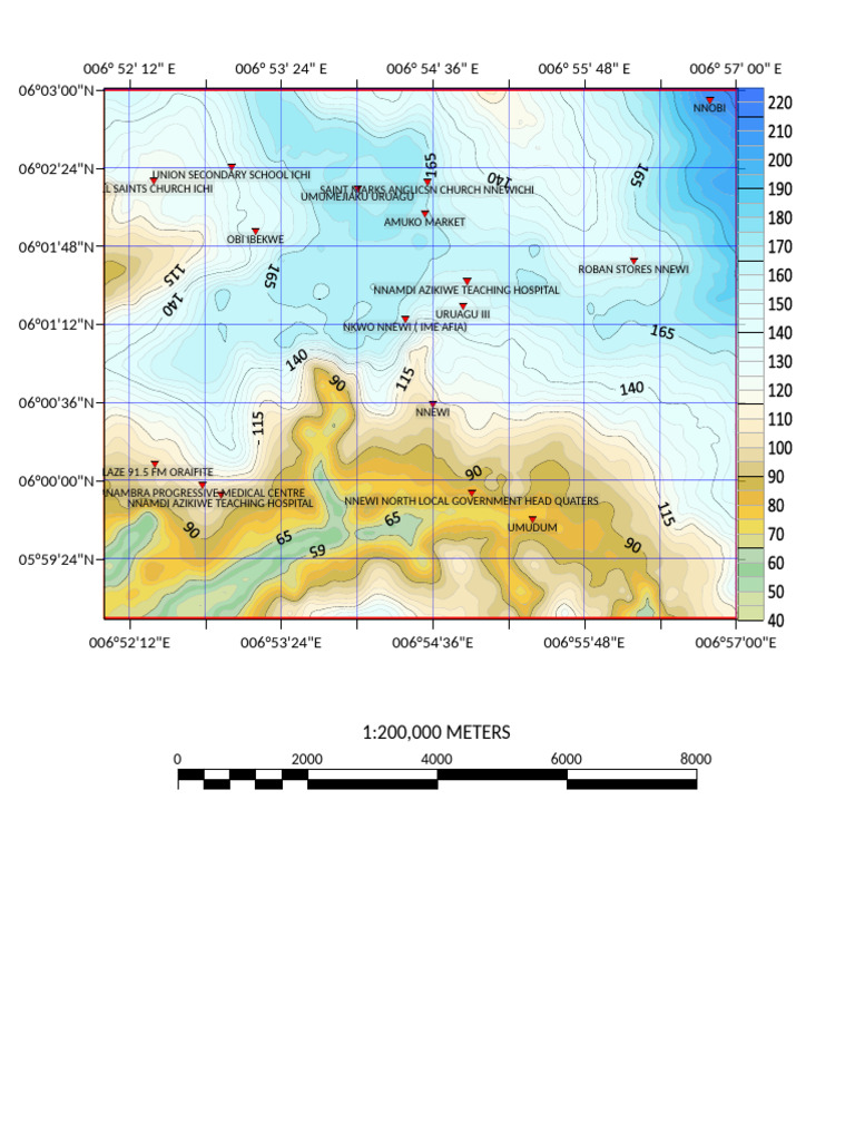 Maryjane Contour Map, Modified From Google Earth | PDF