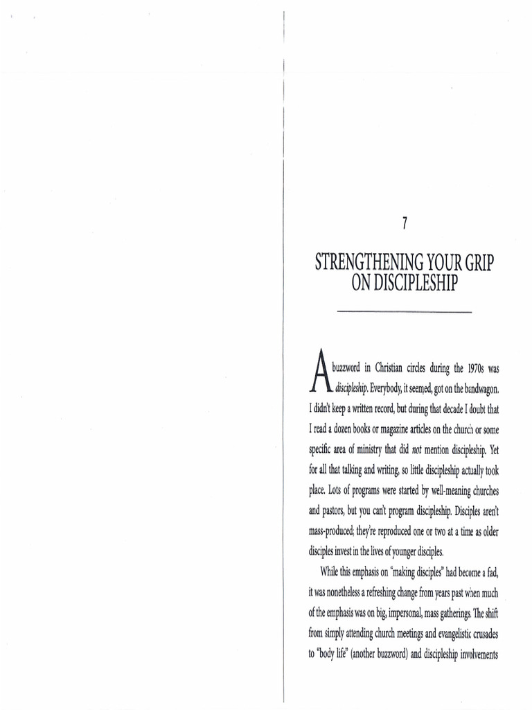 Strengthening Your Grip On Discipleship | PDF
