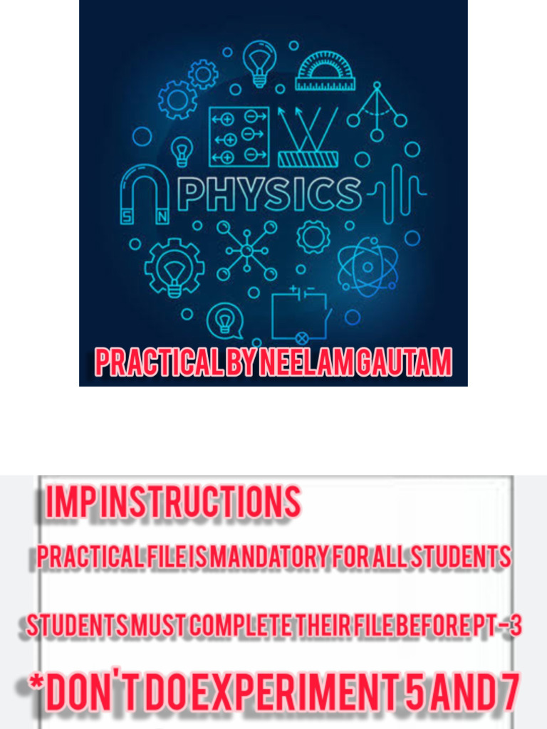 Class 11 Physics Practical File 2023-24 | PDF