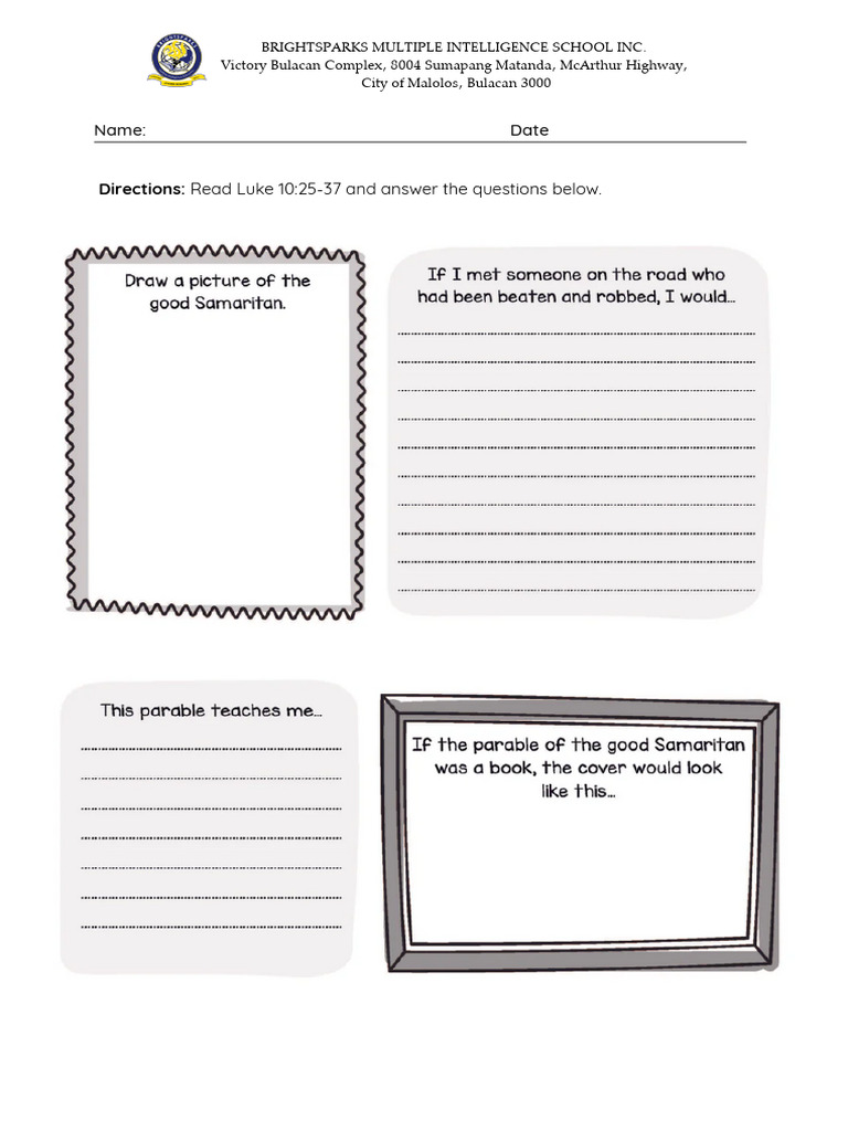 Lesson Five Worksheet | PDF
