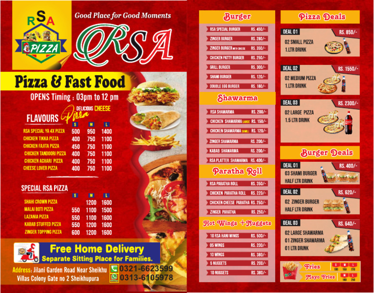 RSA Pizza & Fast Food | PDF