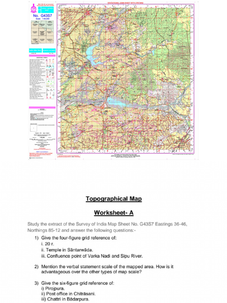Topo Map Practice-I | PDF