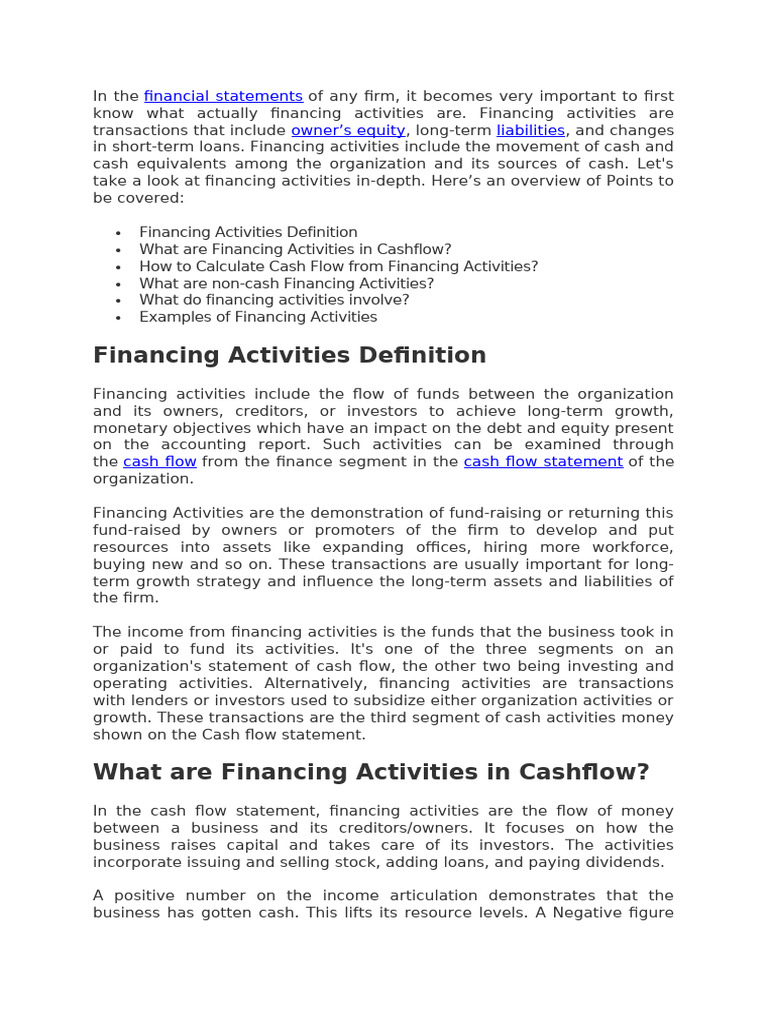 CFS REFERENCE NOTES | PDF