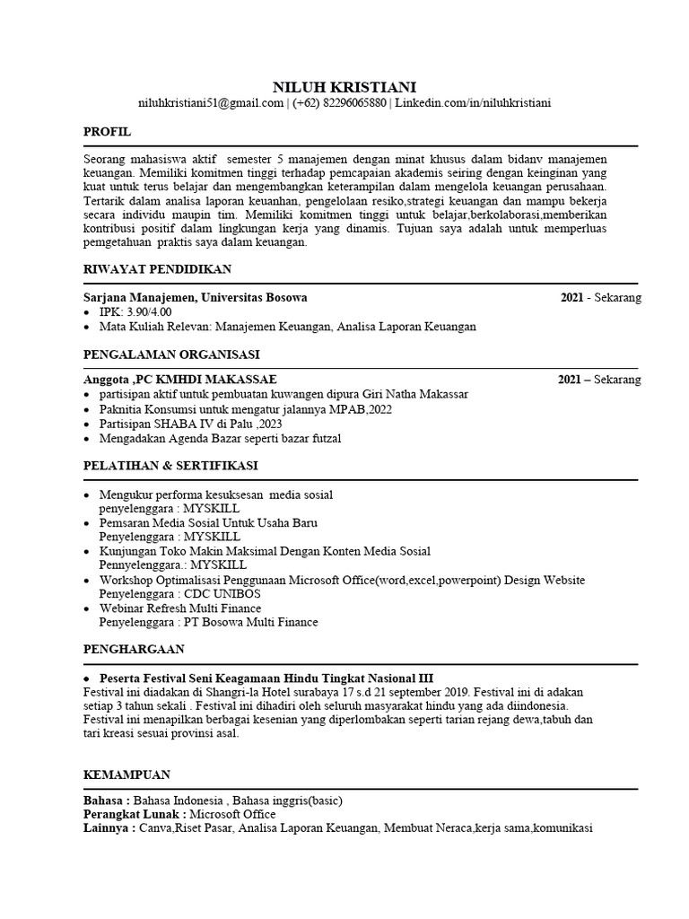 Cv-NiluhKristiani | PDF