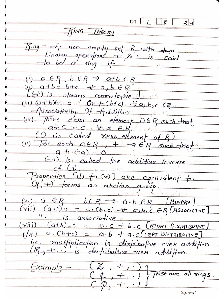 Ring Theory | PDF