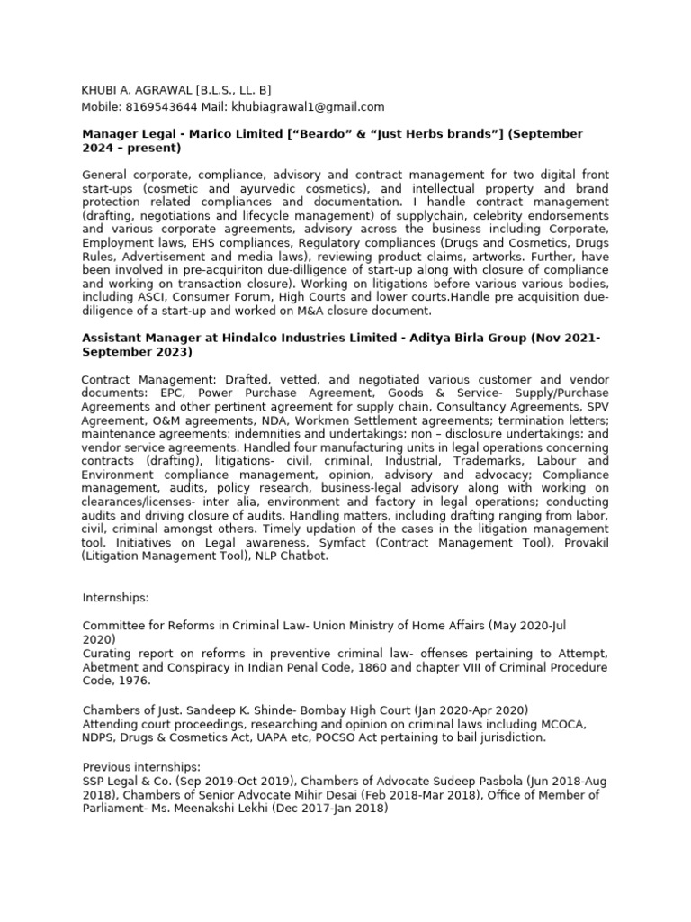 Khubi A. A - CV July 2024 | PDF