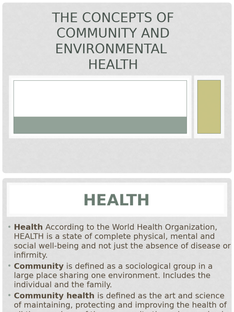 The Concepts of Community and Environmenta | PDF