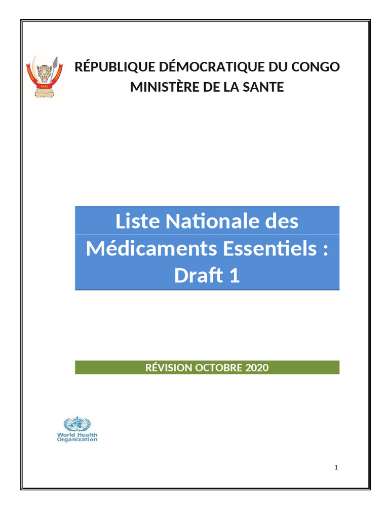 Liste de Médicaments Essentiels | PDF