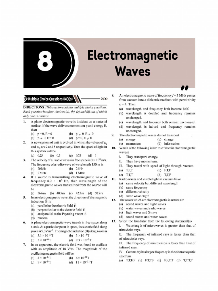 8. Electromagnetic Waves (1) | PDF