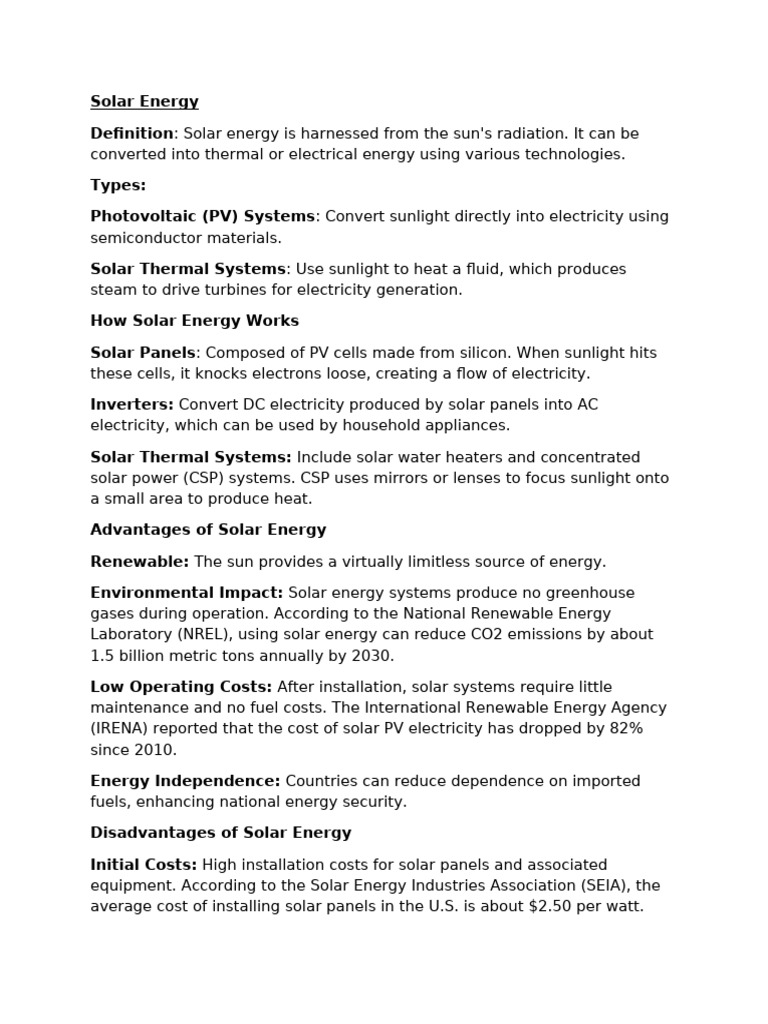 Solar energy | PDF