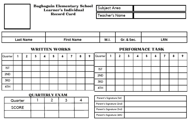 Learners Individual Record Card 20240920 181958 0000 | PDF