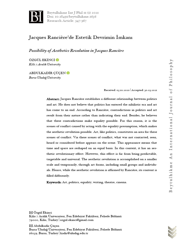 Rancierede Estetik Devrim | PDF