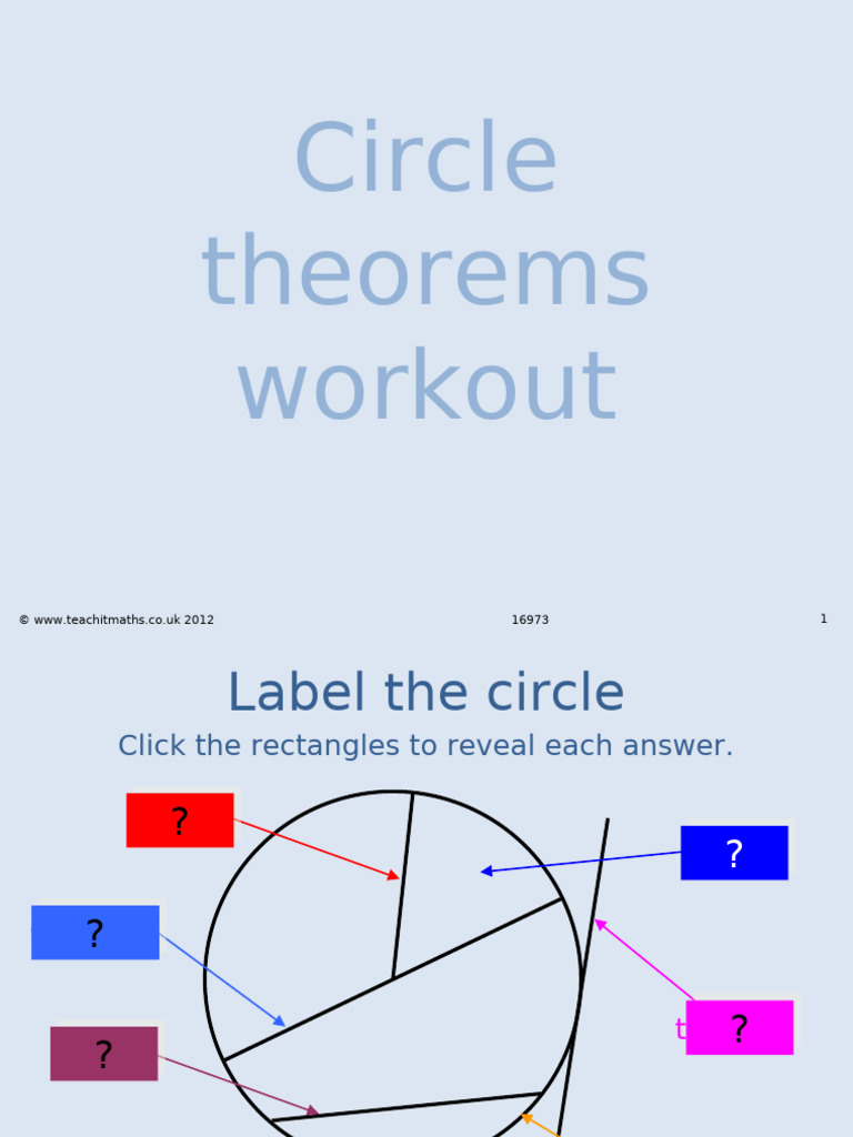 Circletheoremsworkout 1 | PDF
