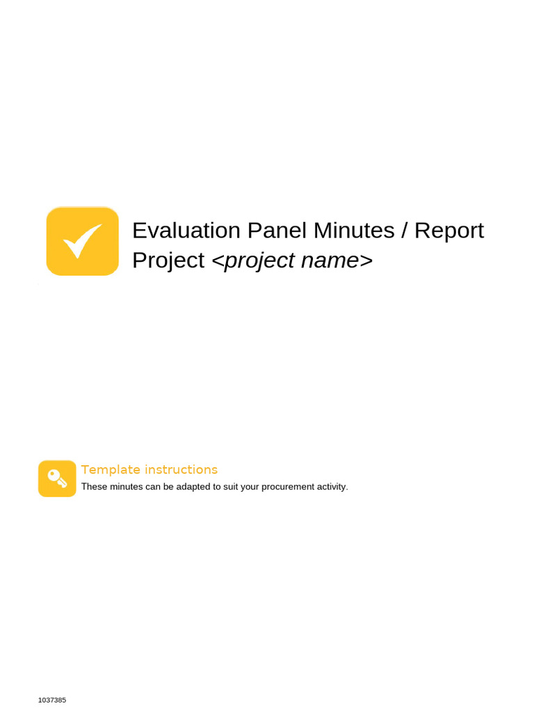 template-report-minutes-panel-evaluation | PDF