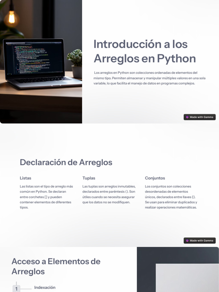 Introduccion A Los Arreglos en Python | PDF