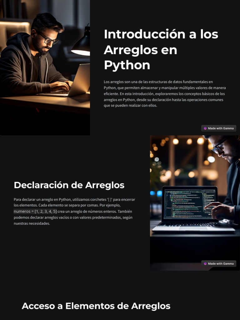 Introduccion A Los Arreglos en Python | PDF