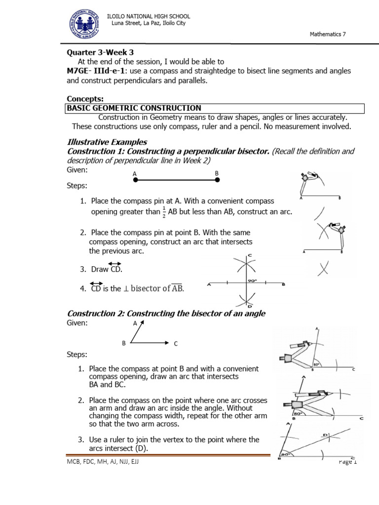 Q3 Math 7 SLK Week 3 | PDF