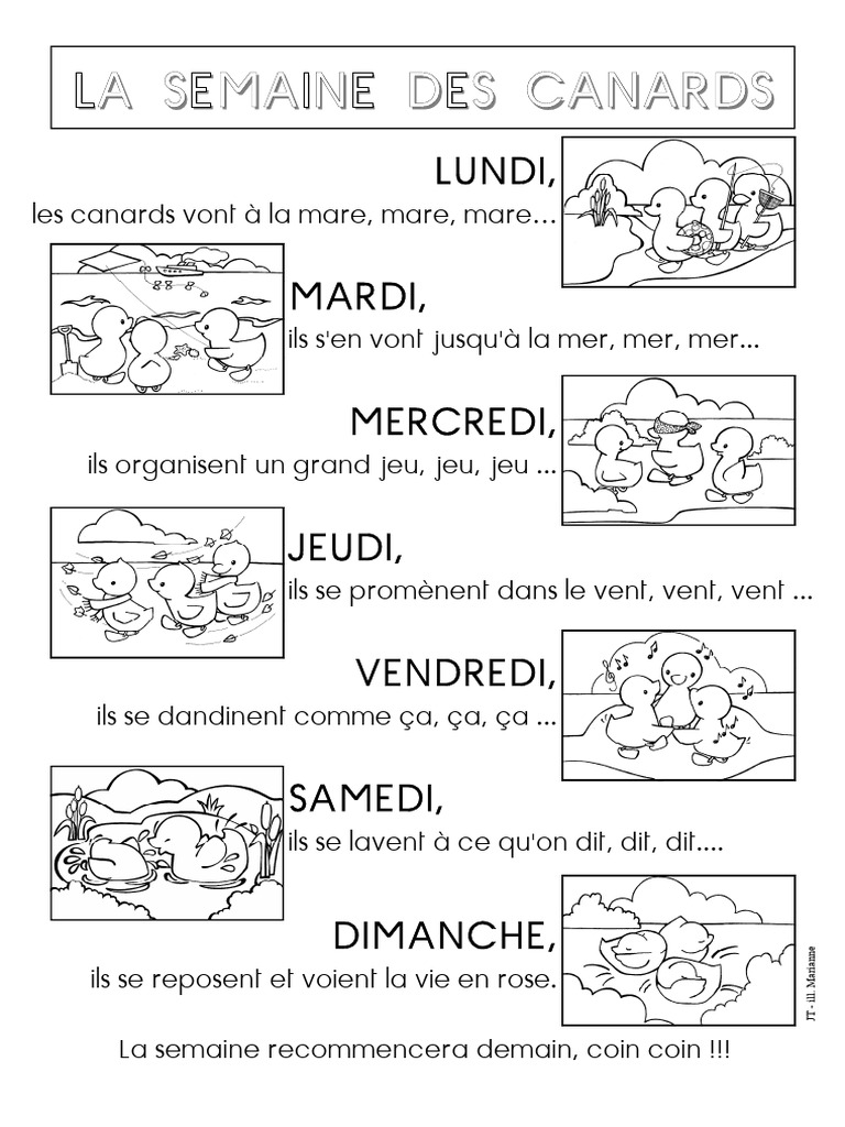 CHANSON CANARDS Semaine | PDF
