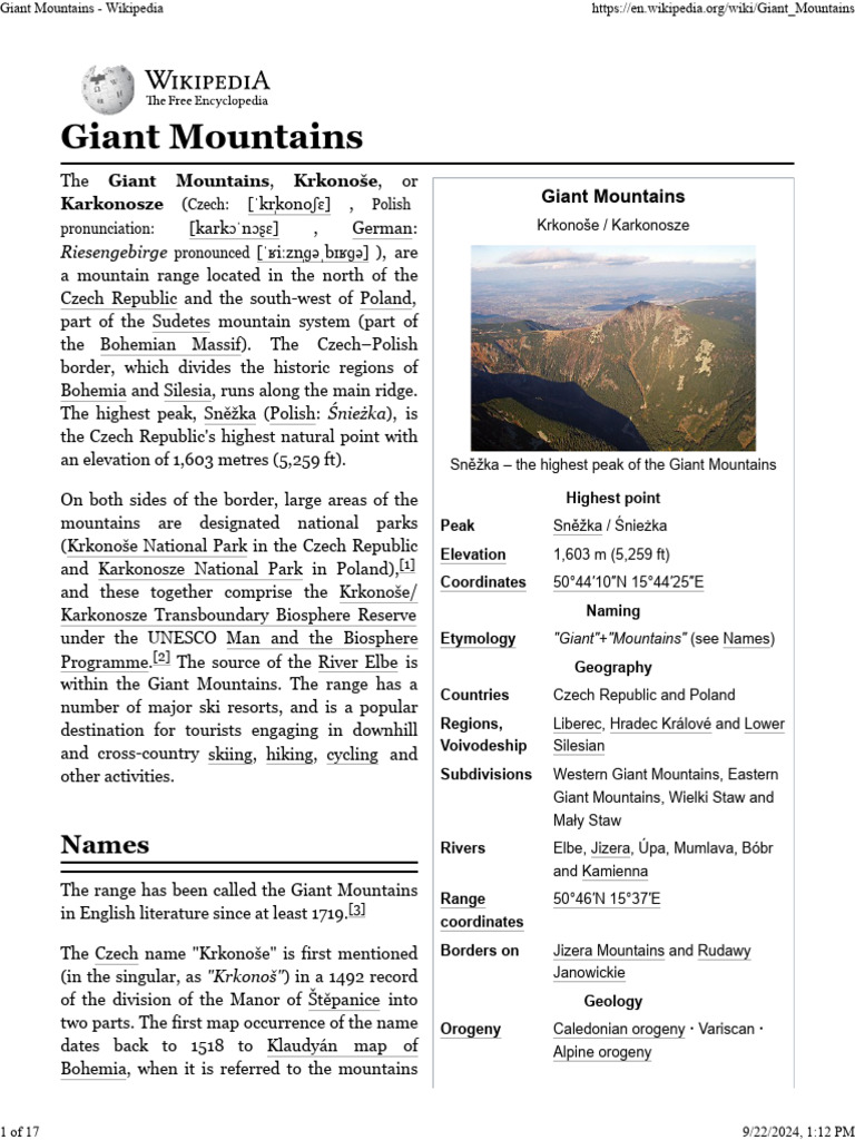 Giant Mountains | PDF
