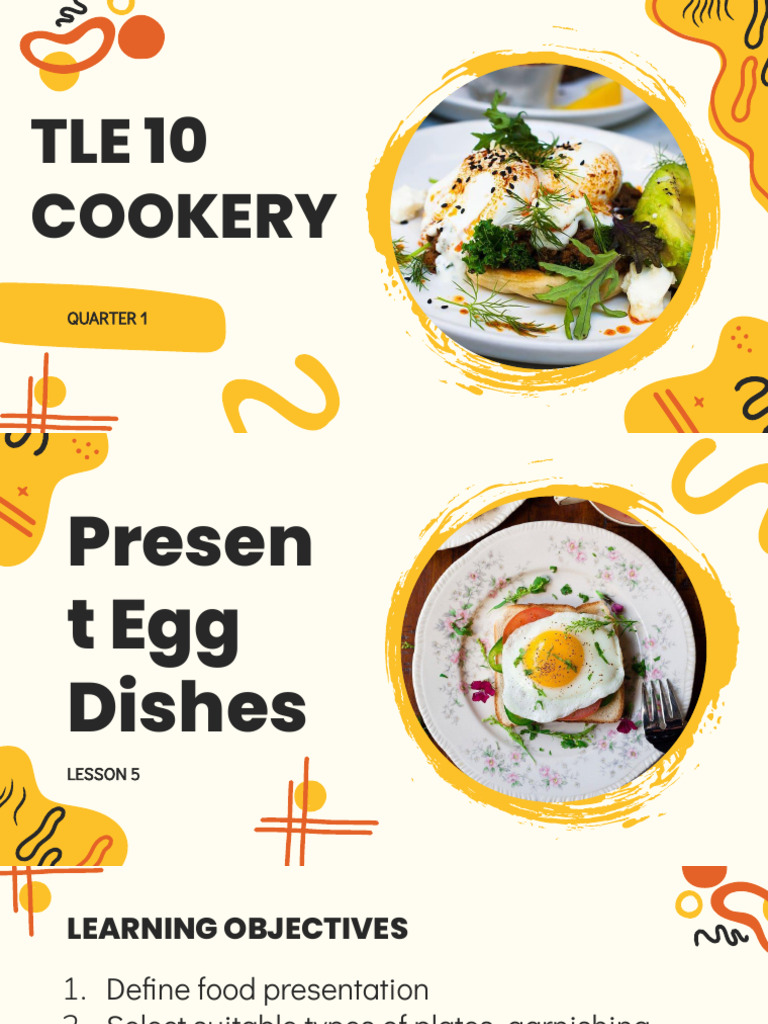 Student Copy of Q1 Lesson 5 Present Egg Dishes | PDF | Foods | Career ...