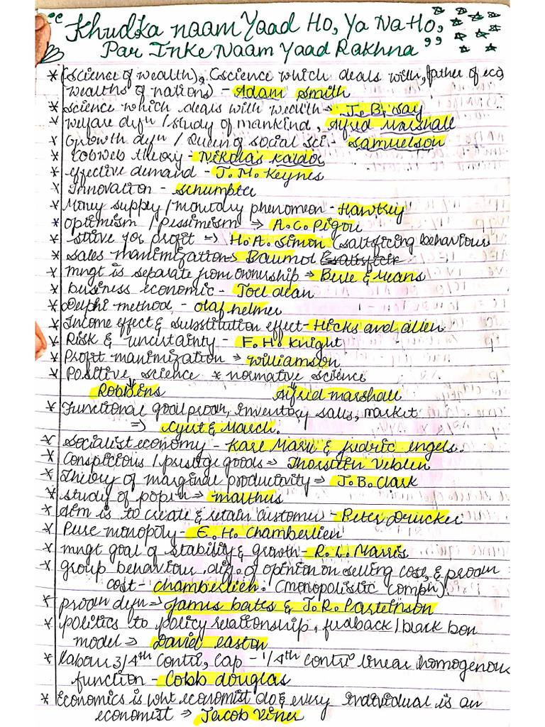 Economist Names | PDF