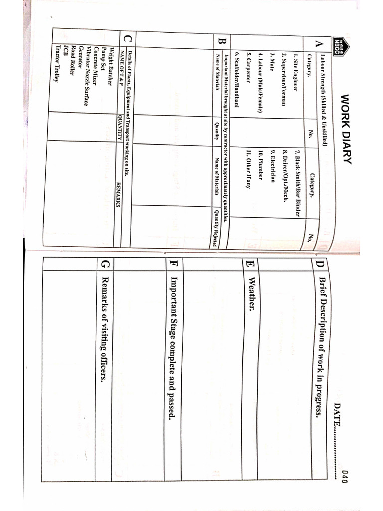 Work Diary | PDF