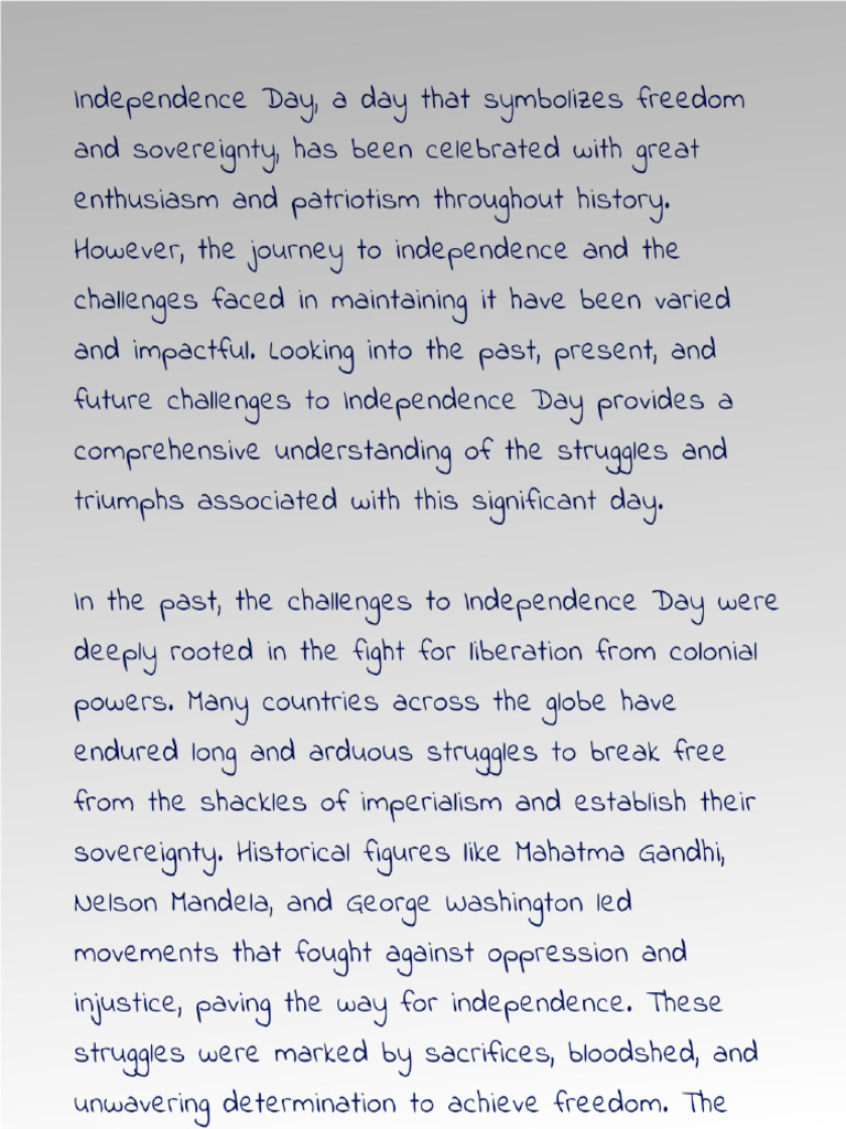 Independence Day Essay | PDF