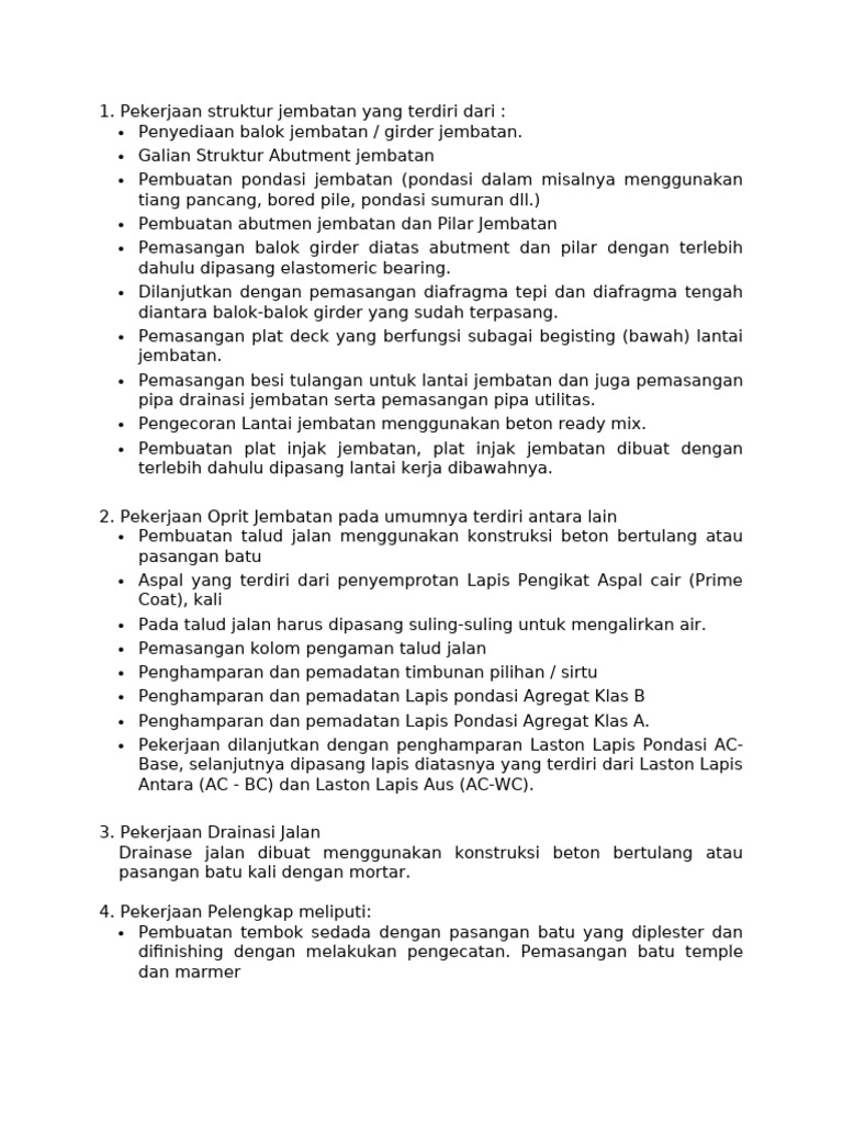 tahap pekerjaan jembatan | PDF