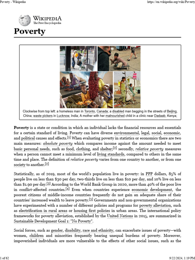 Poverty | PDF