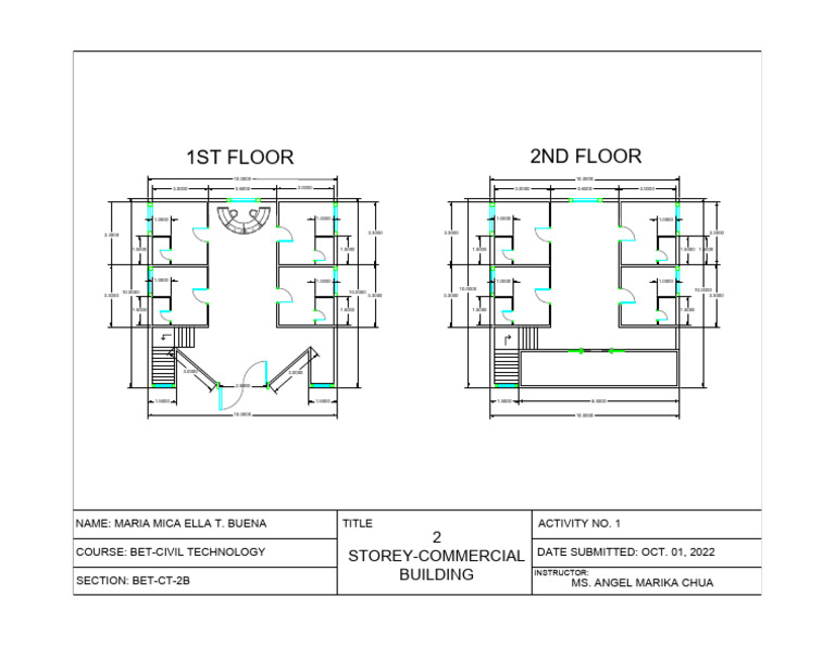 2 Storey Commercial Building Plan | PDF