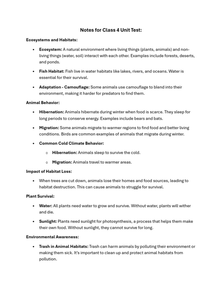 4th Science Notes | PDF | Wellness | Science & Mathematics