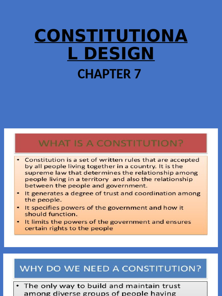Chapter 7 Constitutional Design | PDF